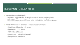 Presentasi program kerja divisi psdm kophi diy 2017 2018 | PPTX