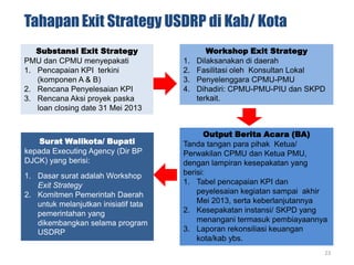 Presentasi project exit strategy palangkaraya | PPTX