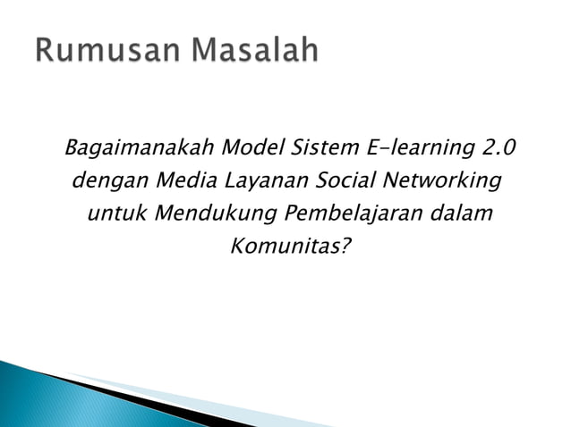ELearning 2.0 :Presentasi Proposal | PPT