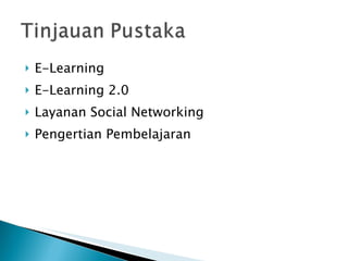 ELearning 2.0 :Presentasi Proposal | PPT