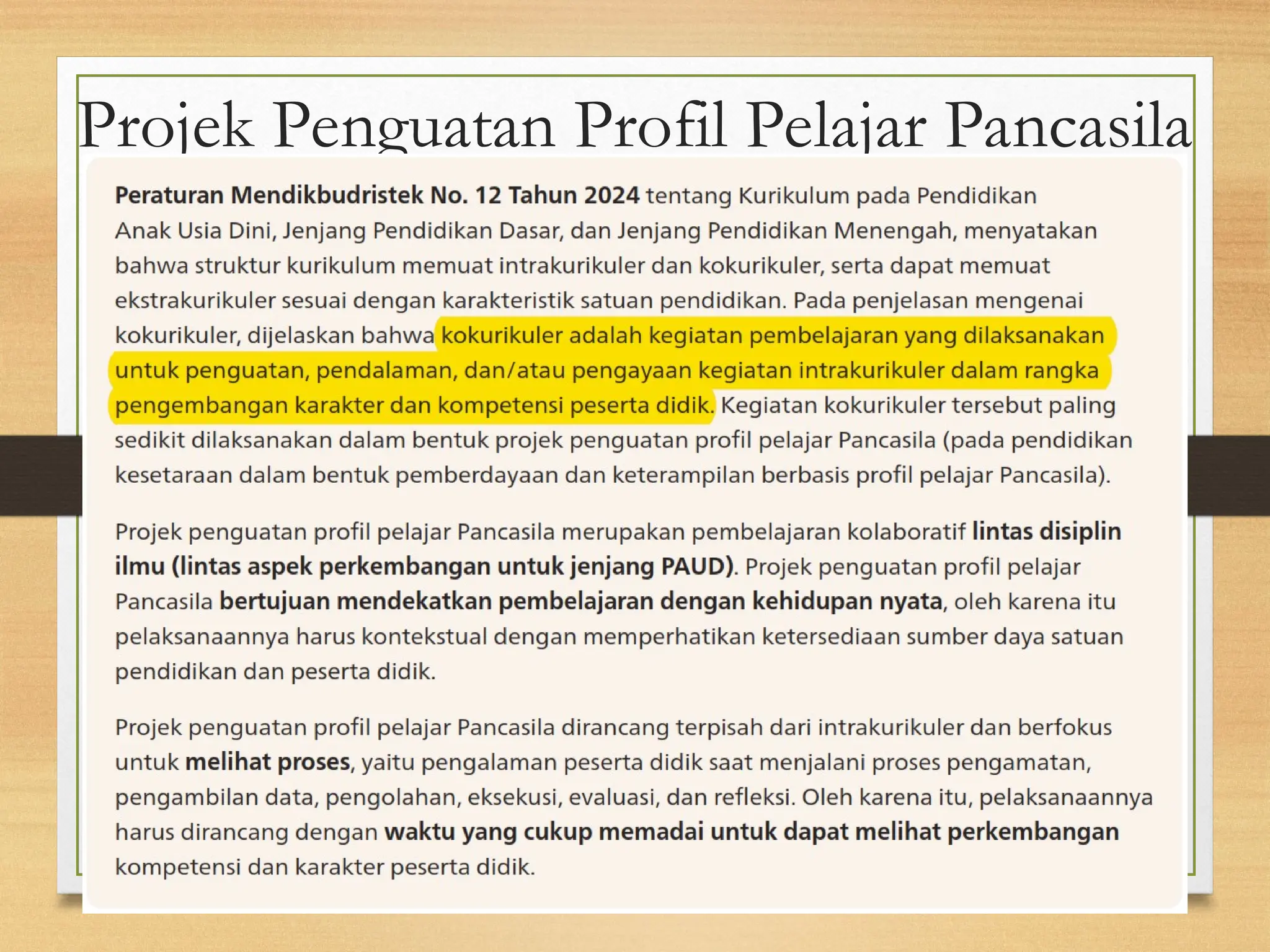 Proyek Penguatan Profil Pelajar Pancasila Lanjutan | PPT