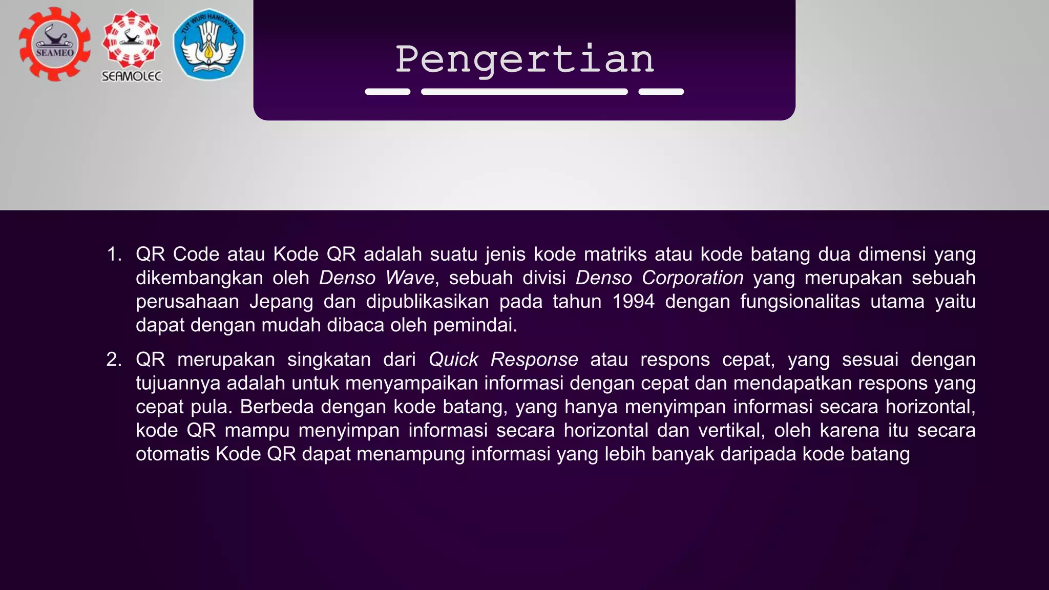 Presentasi QR Code | PPTX