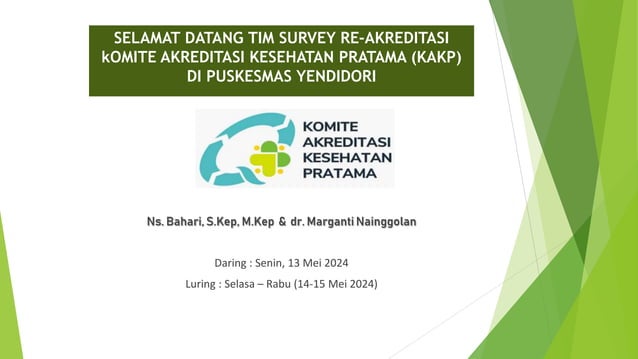 Contoh Presentasi Akreditasi pada Puskesmas | PPTX