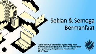 PRESENTASI CYBERSECURITY REKTOR | PPTX