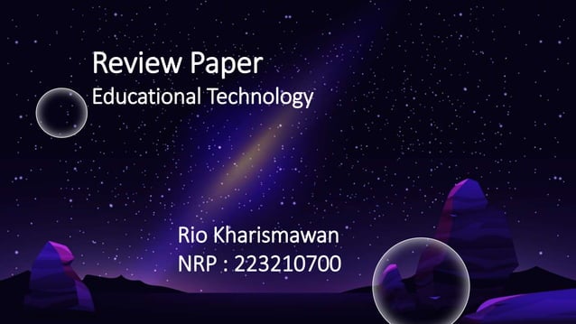 review paper educational technology istts | PPT