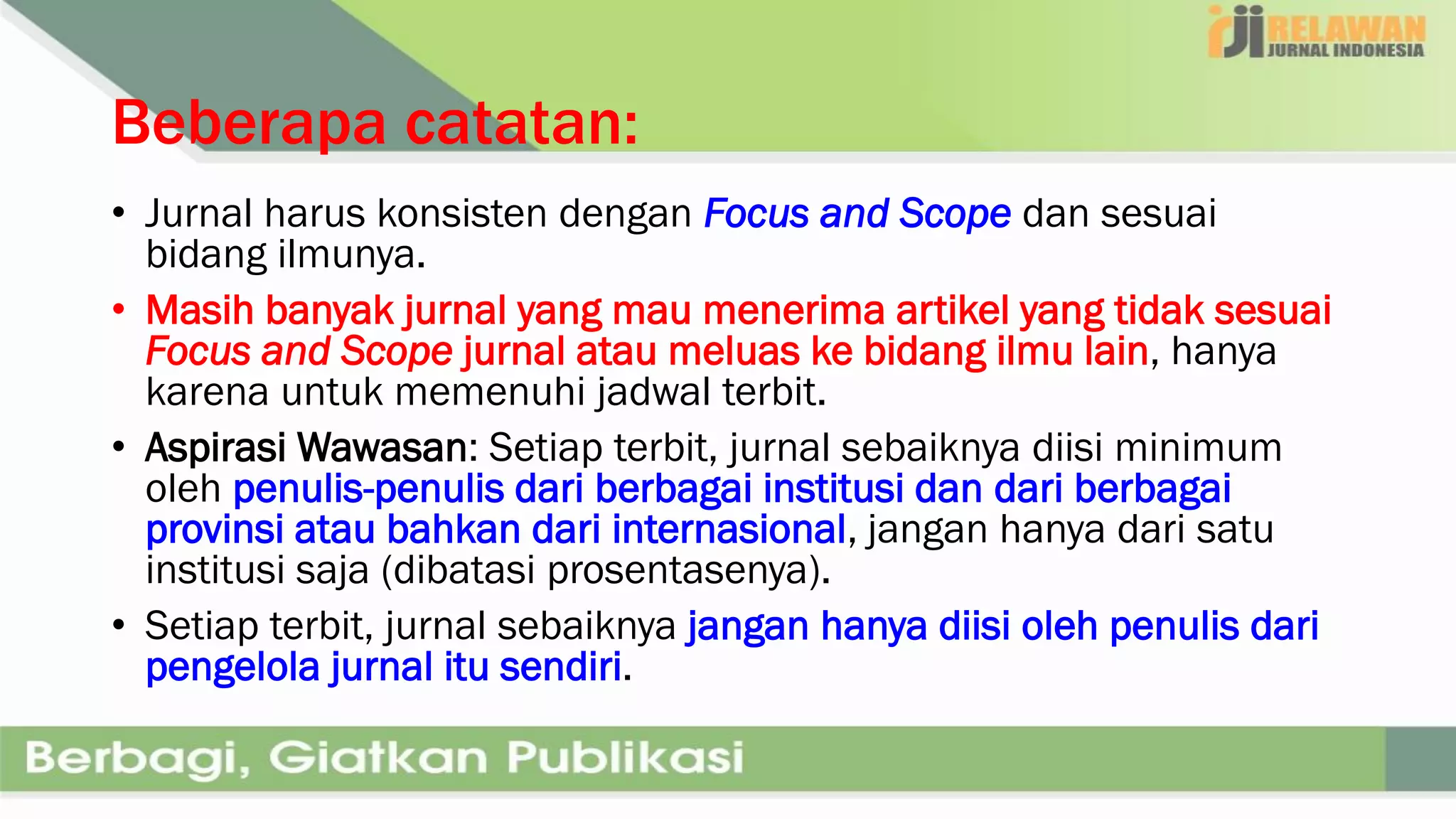 MANAJEMEN JURNAL NASIONAL TERAKREDITASI | PDF