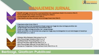 MANAJEMEN JURNAL NASIONAL TERAKREDITASI | PDF