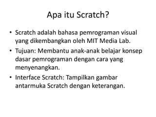 Pengenalan pemrograman Scratch untuk anak SD | PPTX