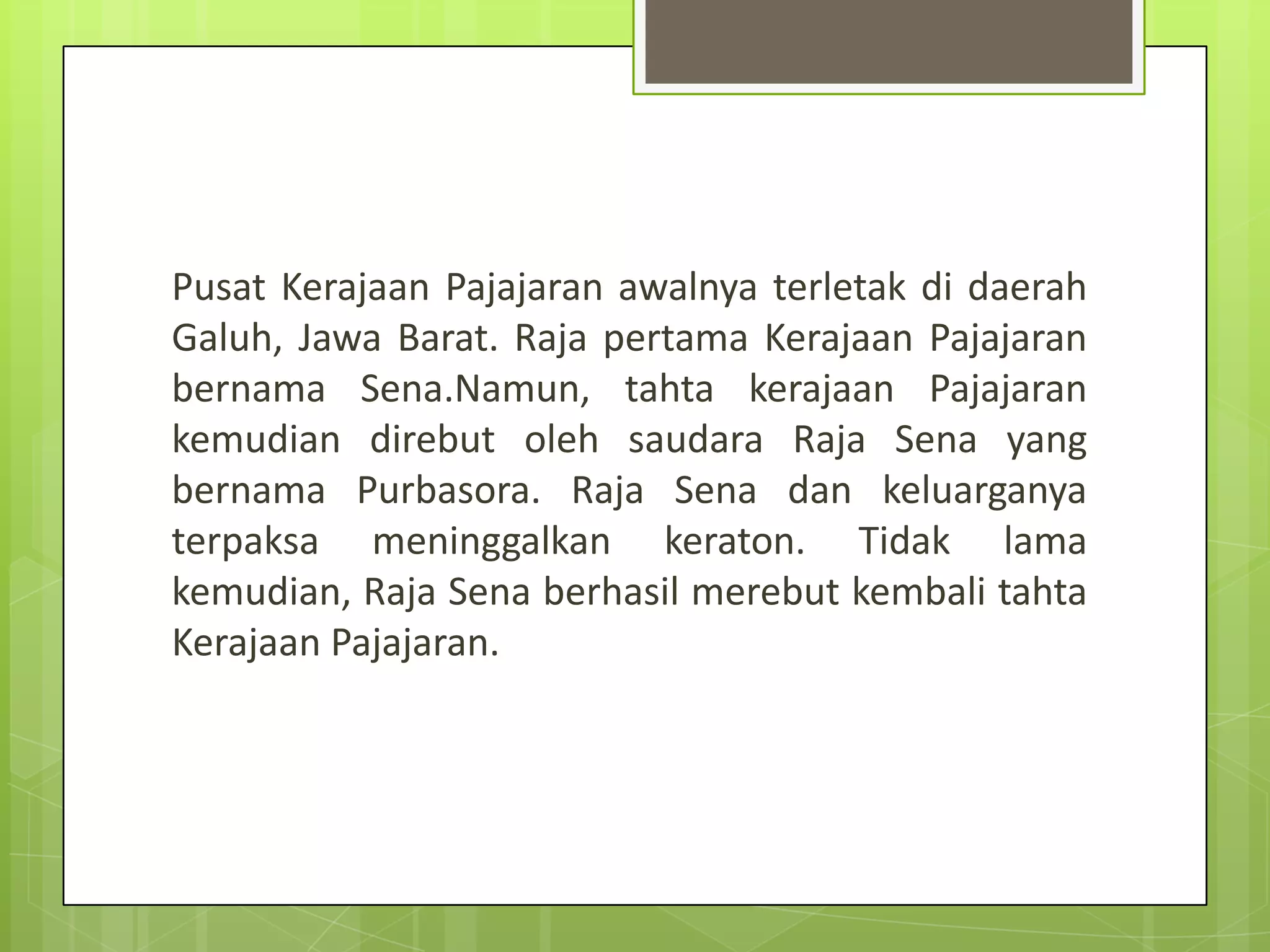 sejarah kerajaan pajajaran | PPTX