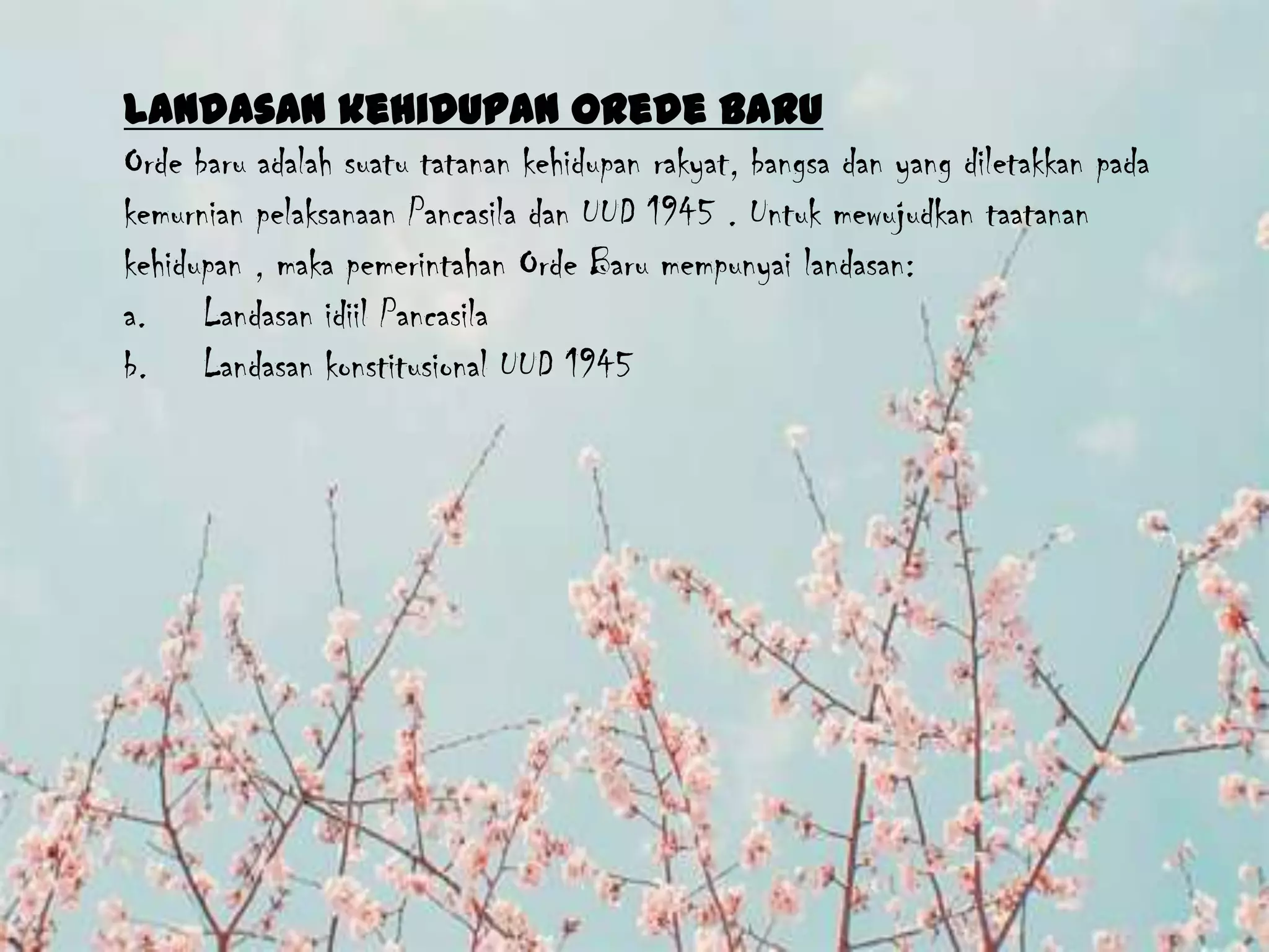 Presentasi Sejarah Masa Orde Baru | PPTX