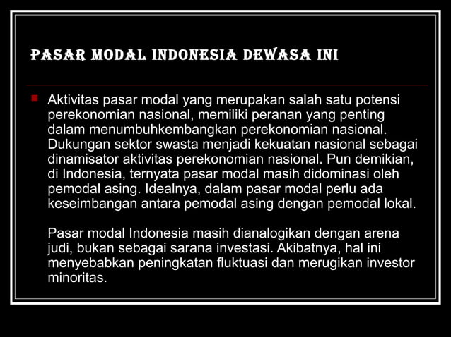 Sejarah Pasar Modal | PPT
