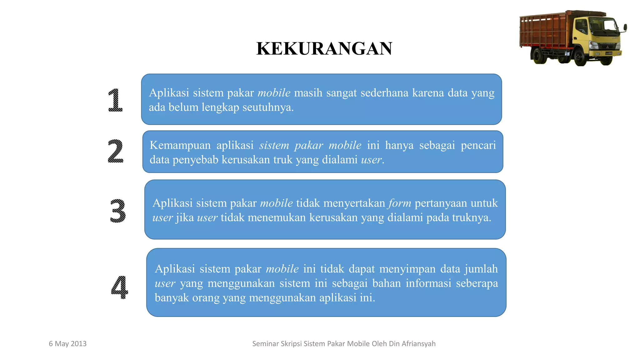Sistem Pakar Kerusakan Truk Berbasis Mobil | PDF
