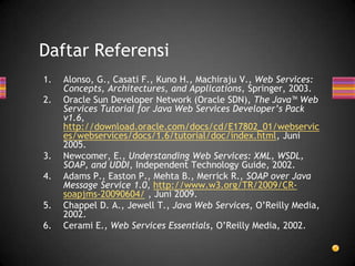 Presentasi seminar penelitian pemodelan web services di unpar | PPTX