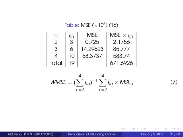 Outstanding Claims model with Chain Ladder and Modified Chain LadderMethods | PDF