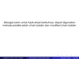 Outstanding Claims model with Chain Ladder and Modified Chain ...