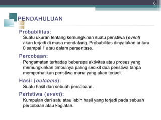 konsep dasar probabilitas | PPT