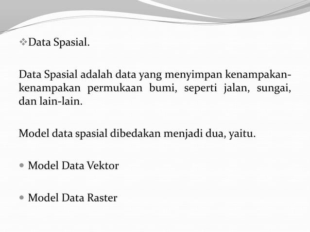 Presentasi (sistem pengolahan data spasial dengan arc view) | PPTX