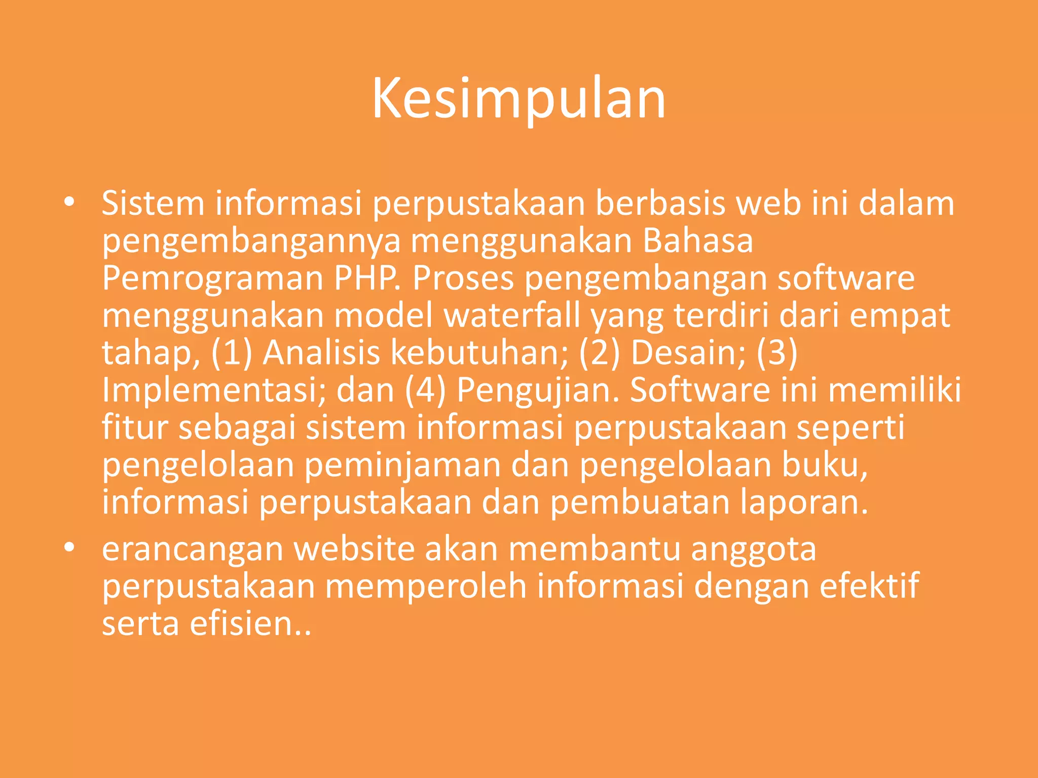 Presentasi sistem perpustakaan | PPTX