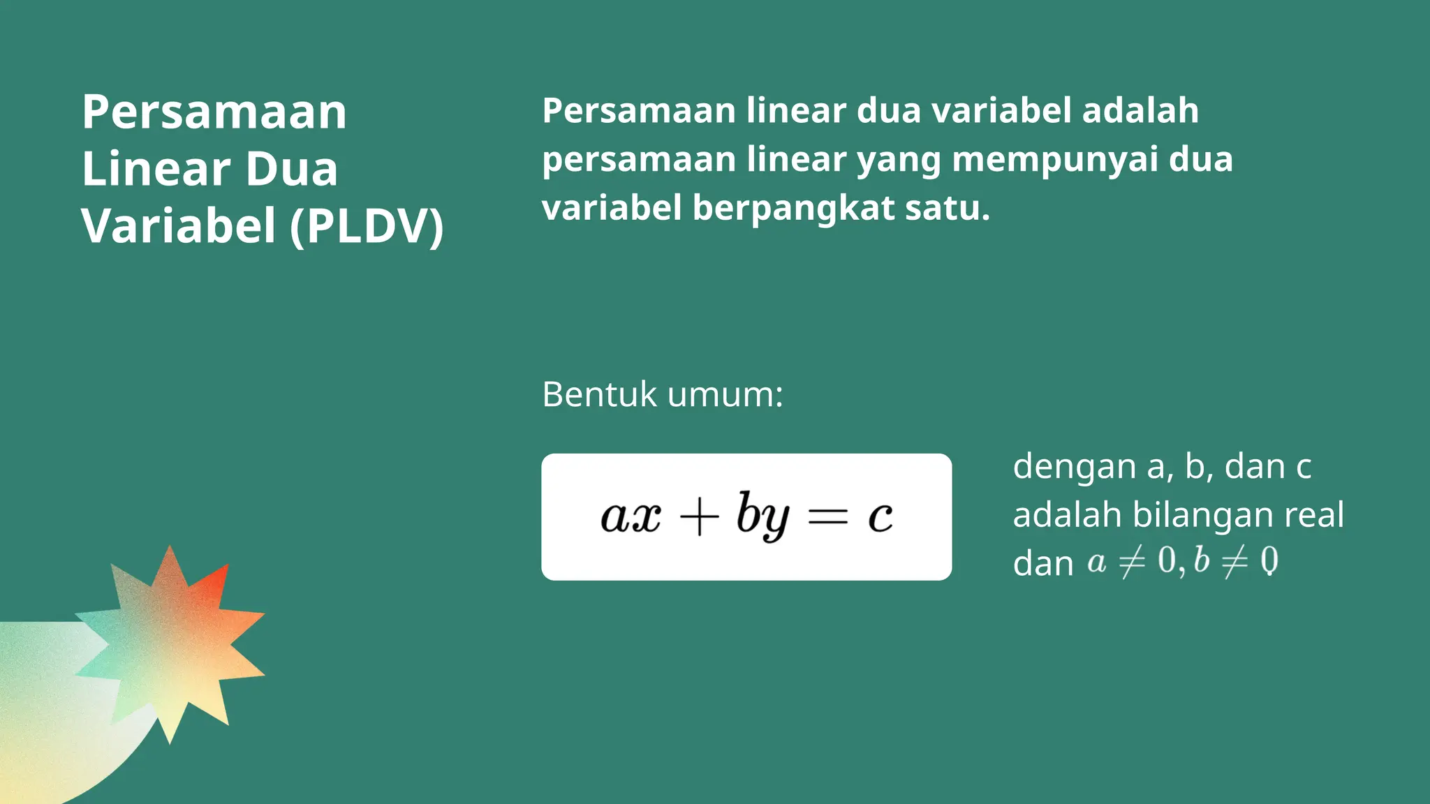 Presentasi Sistem Persamaan Linear Dua Variabel Geometris Putih Merah.pptx