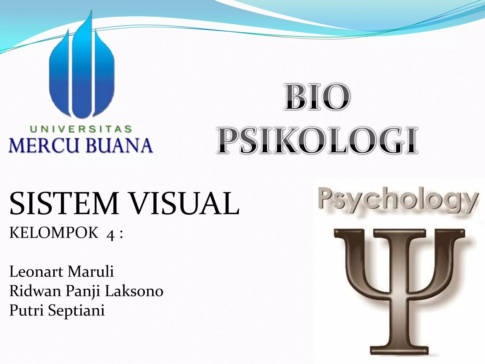 Presentasi Sistem Visual (Leonart M, Ridwan Panji L, Putri Septiani) | PPT