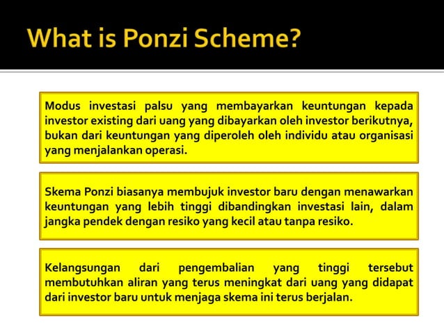 Kasus Penipuan (Fraud) Skema Ponzi di Indonesia | PPTX