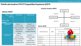 skripsi analisis swot | PPTX