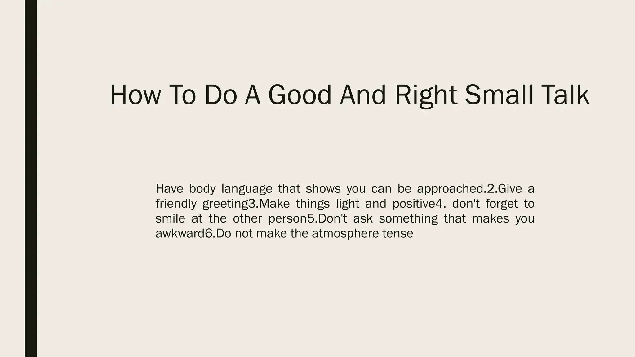 Presentasi small talk.pptx english conversation | PPT