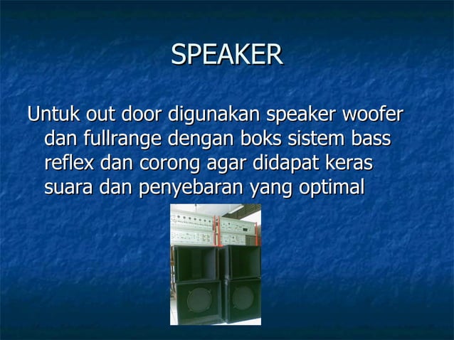 Presentasi sound system | PPT