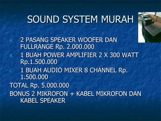 Presentasi sound system | PPT