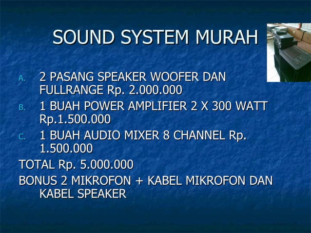 Presentasi sound system | PPT
