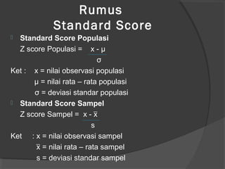 STANDARD SCORE, SKEWNESS & KURTOSIS | PPT