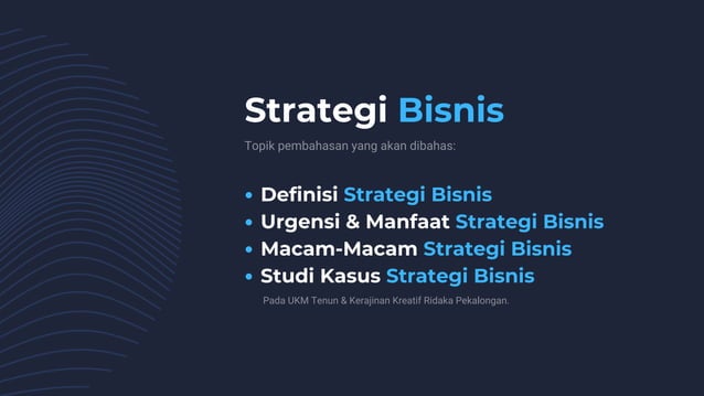 (Presentasi) Strategi Bisnis | PDF