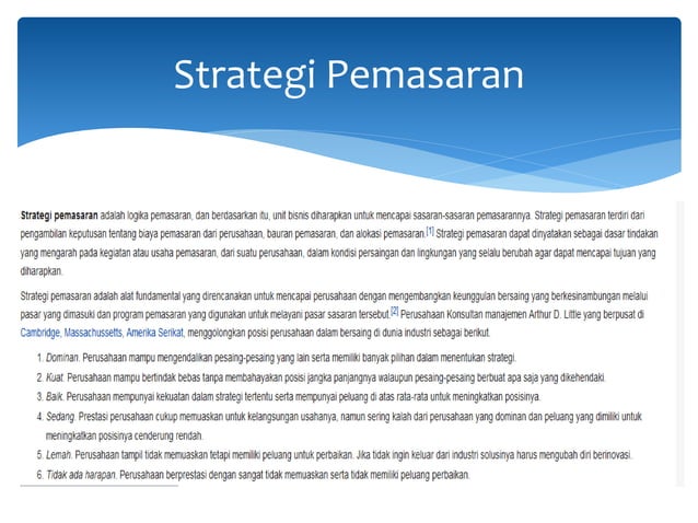 Presentasi strategi pemasaran | PPT