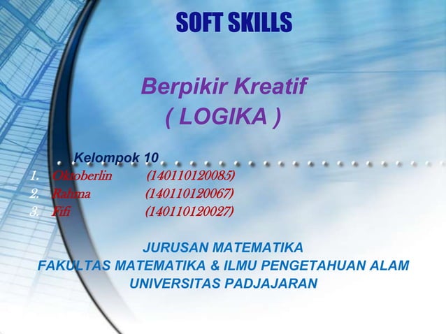 Presentasi sukses dengan soft skills copy | PPTX