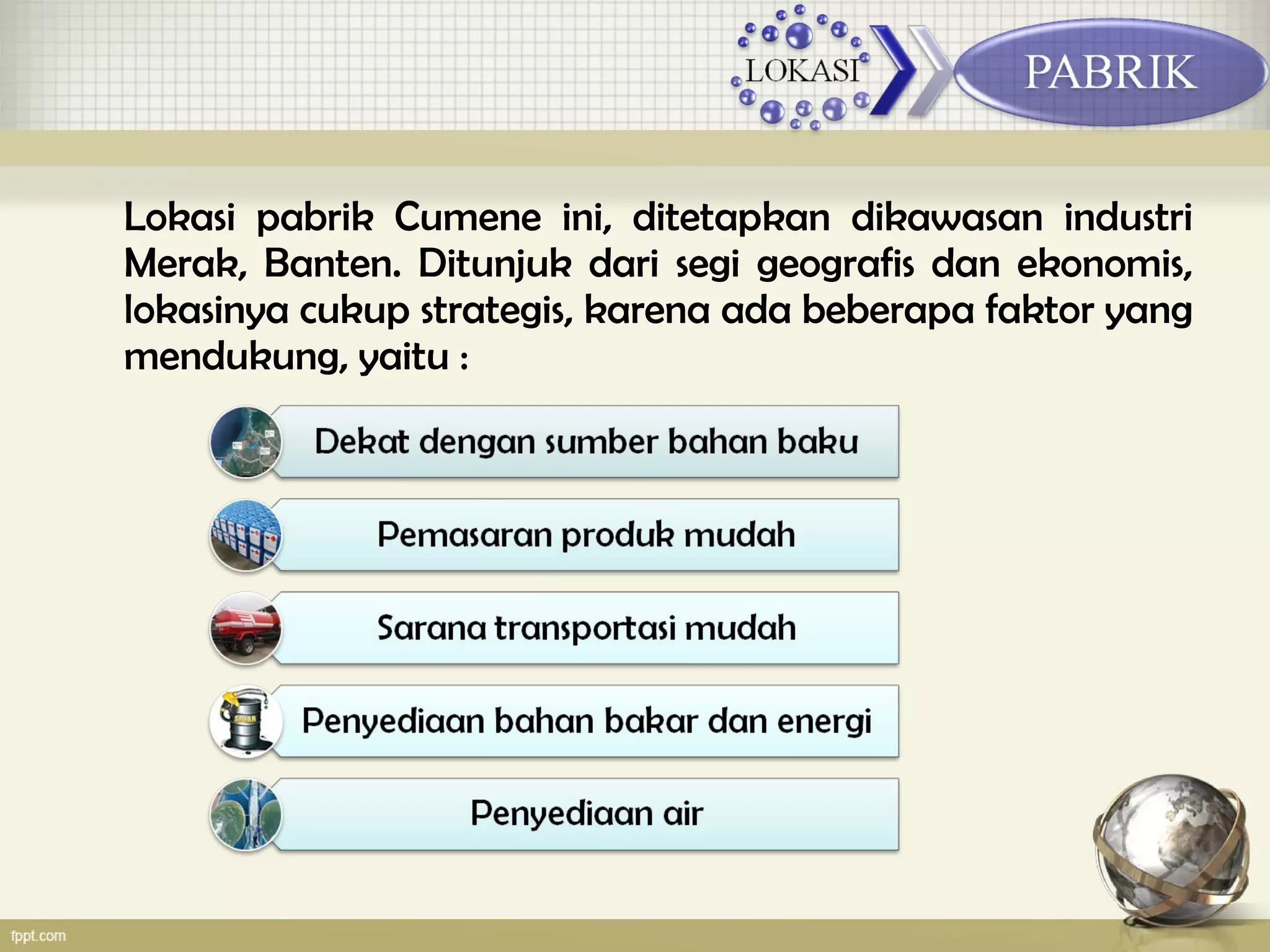 PRA RANCANGAN PABRIK CUMENE | PPT