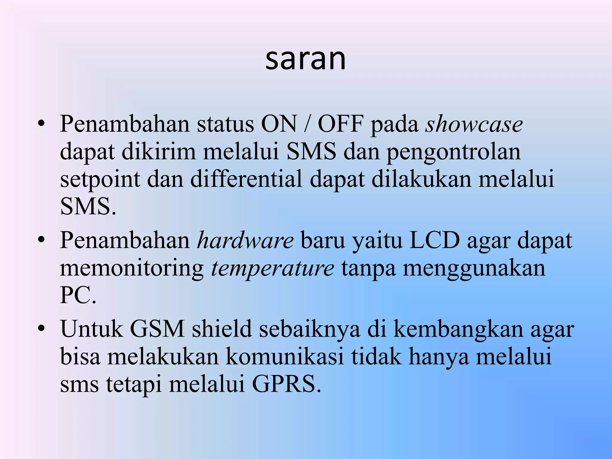 Design On Off Control For Showcase Warm And Cool Based Arduino Uno