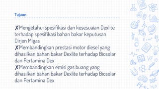 Pengaruh Penggunaan Bahan Bakar Dexlite Terhadap Prestasi dan Emisi Gas ...