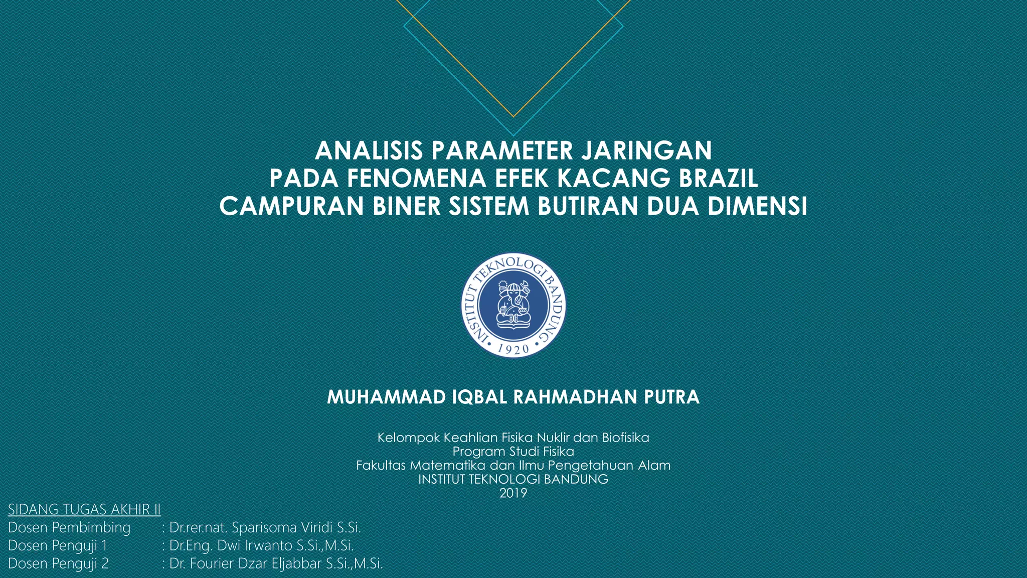 (Tugas Akhir) Analisis Jaringan pada Fenomena EKB Campuran Biner Sistem ...