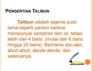 talibun dan seloka | PPTX
