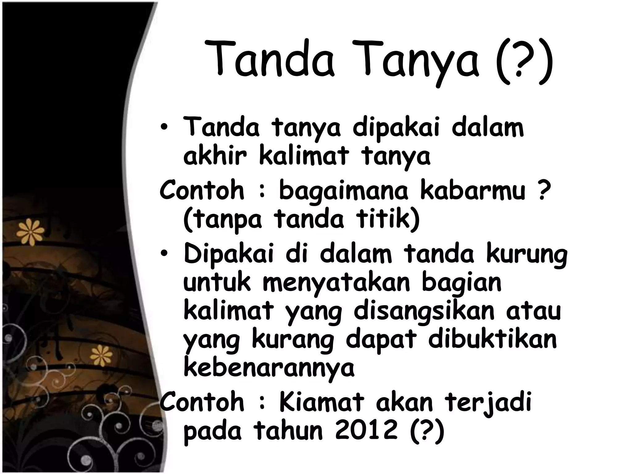 Presentasi tanda baca | PPTX