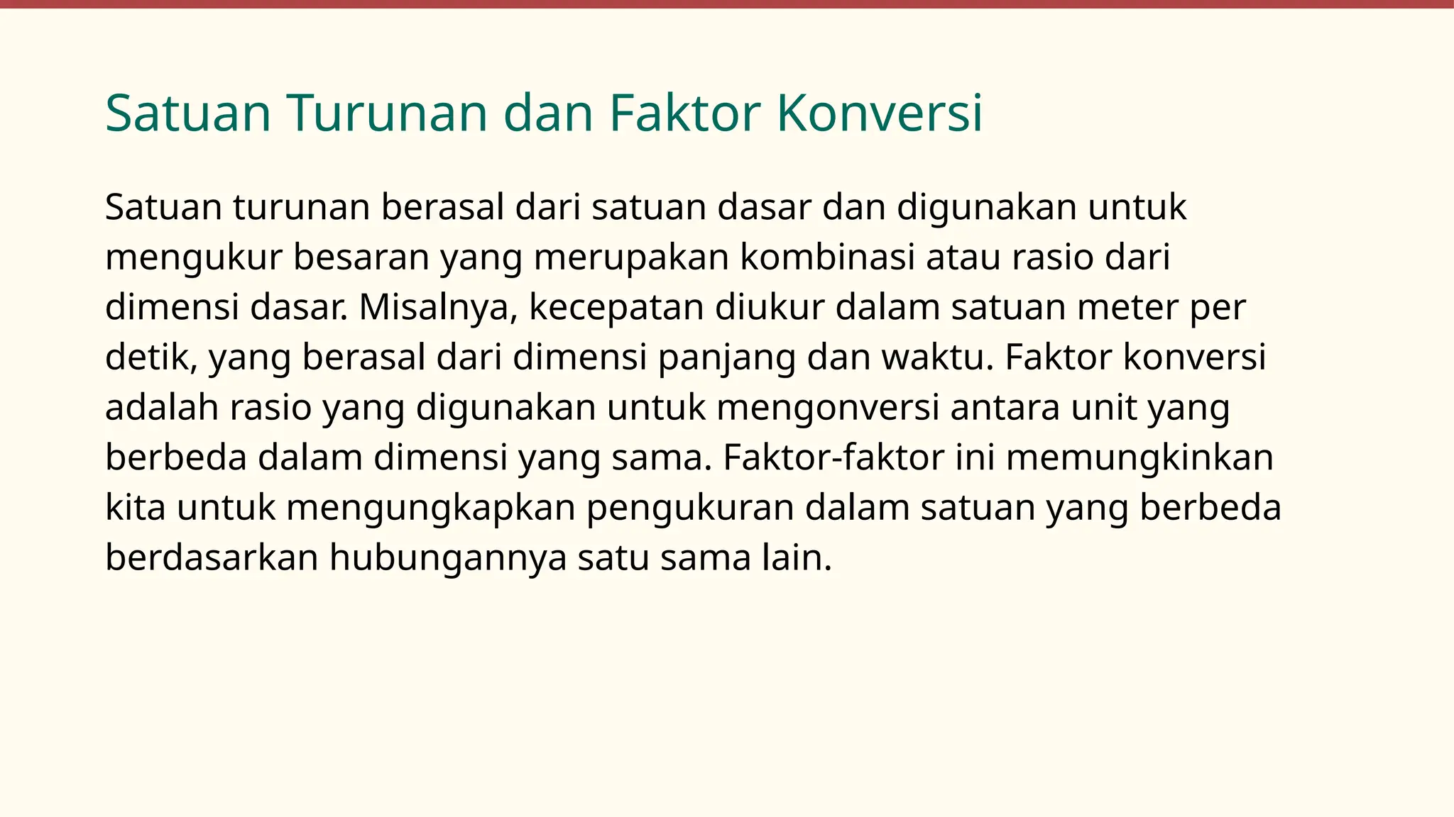 dimensi dan satuan pelajan prinsip teknik kimia | PPTX