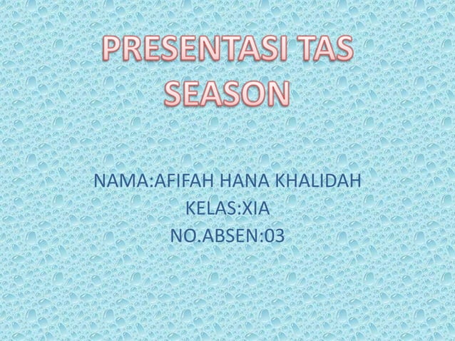 Presentasi tas season | PPTX