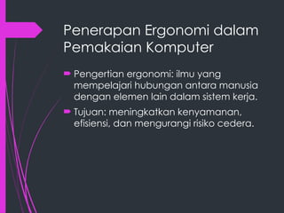 teknologi perkantoran, elemen teknik pengetikan atau keyboarding | PPTX