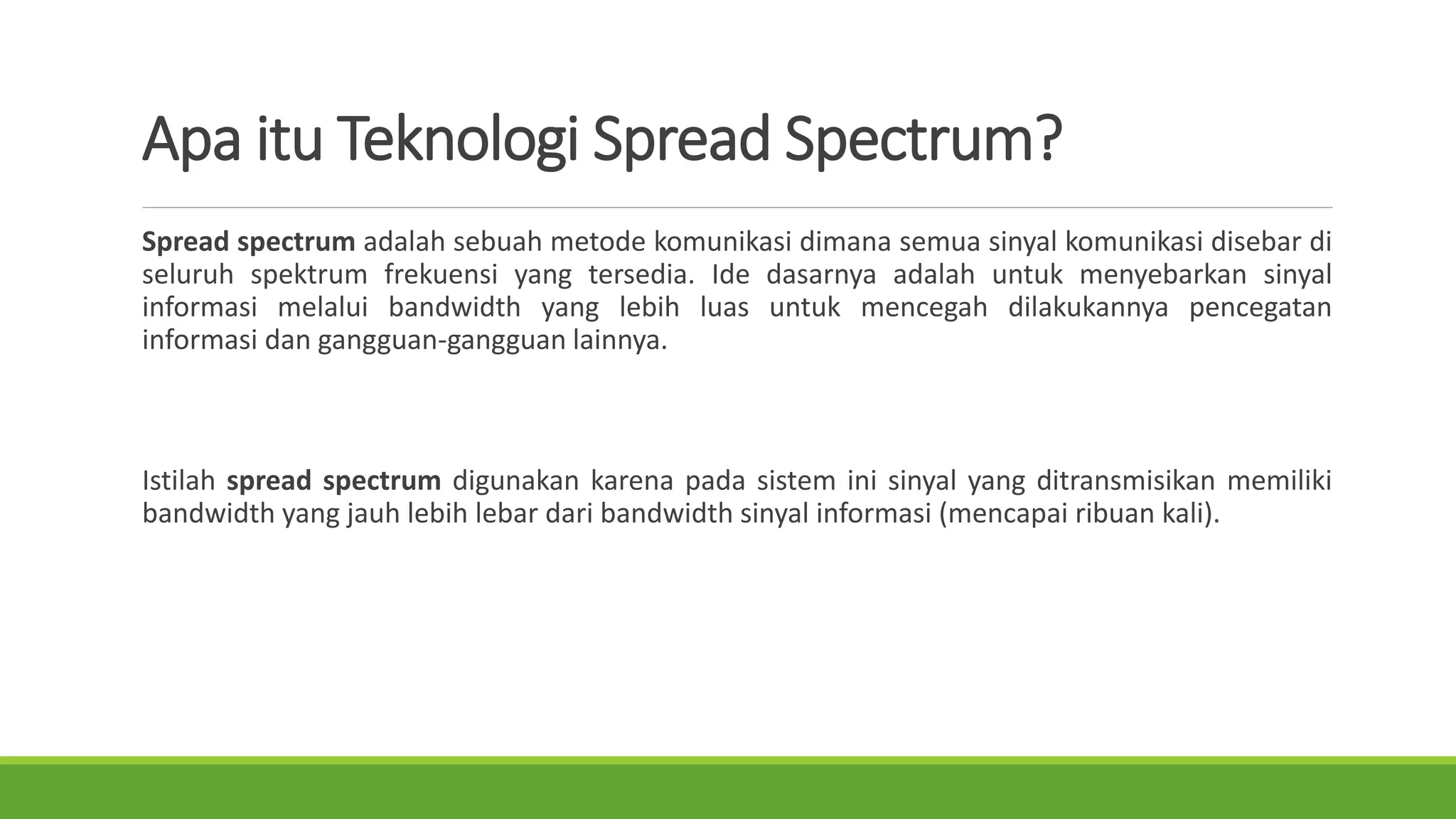 Teknologi spread spectrum | PPTX
