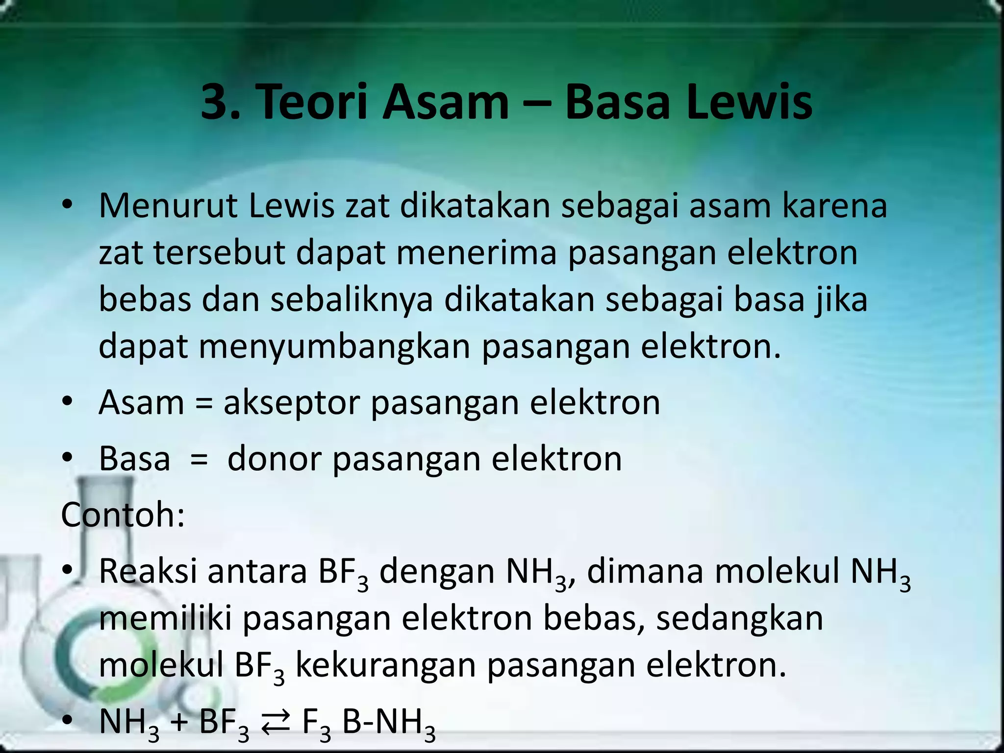 Teori Asam Basa (Kimia Kelas XI) | PPTX