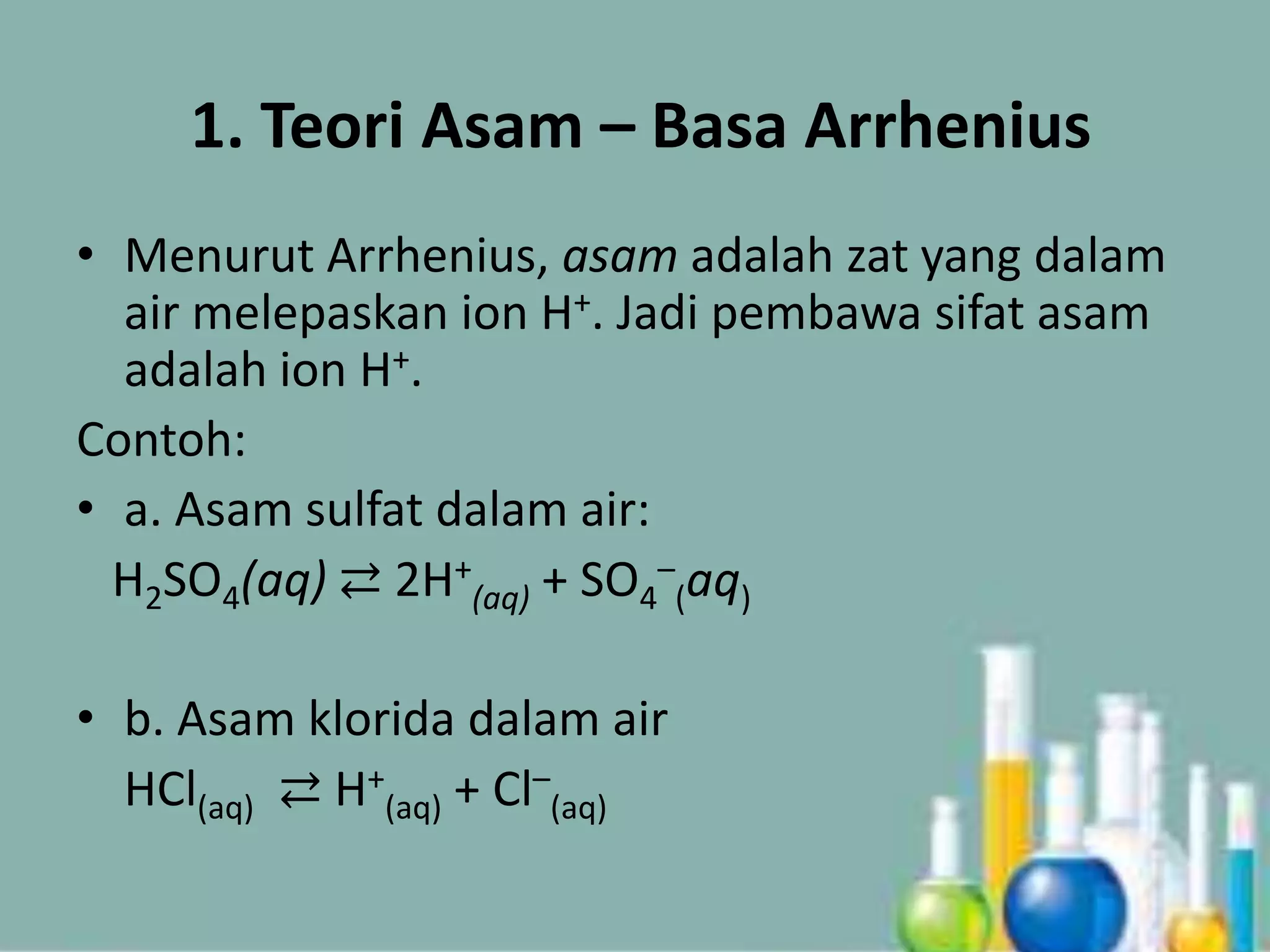 Teori Asam Basa (Kimia Kelas XI) | PPTX