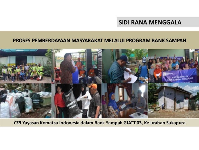 Proses Pemberdayaan Masyarakat Melalui Bank Sampah