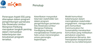Presentasi ESG & Sustainability Dian Ir UMN | PPTX