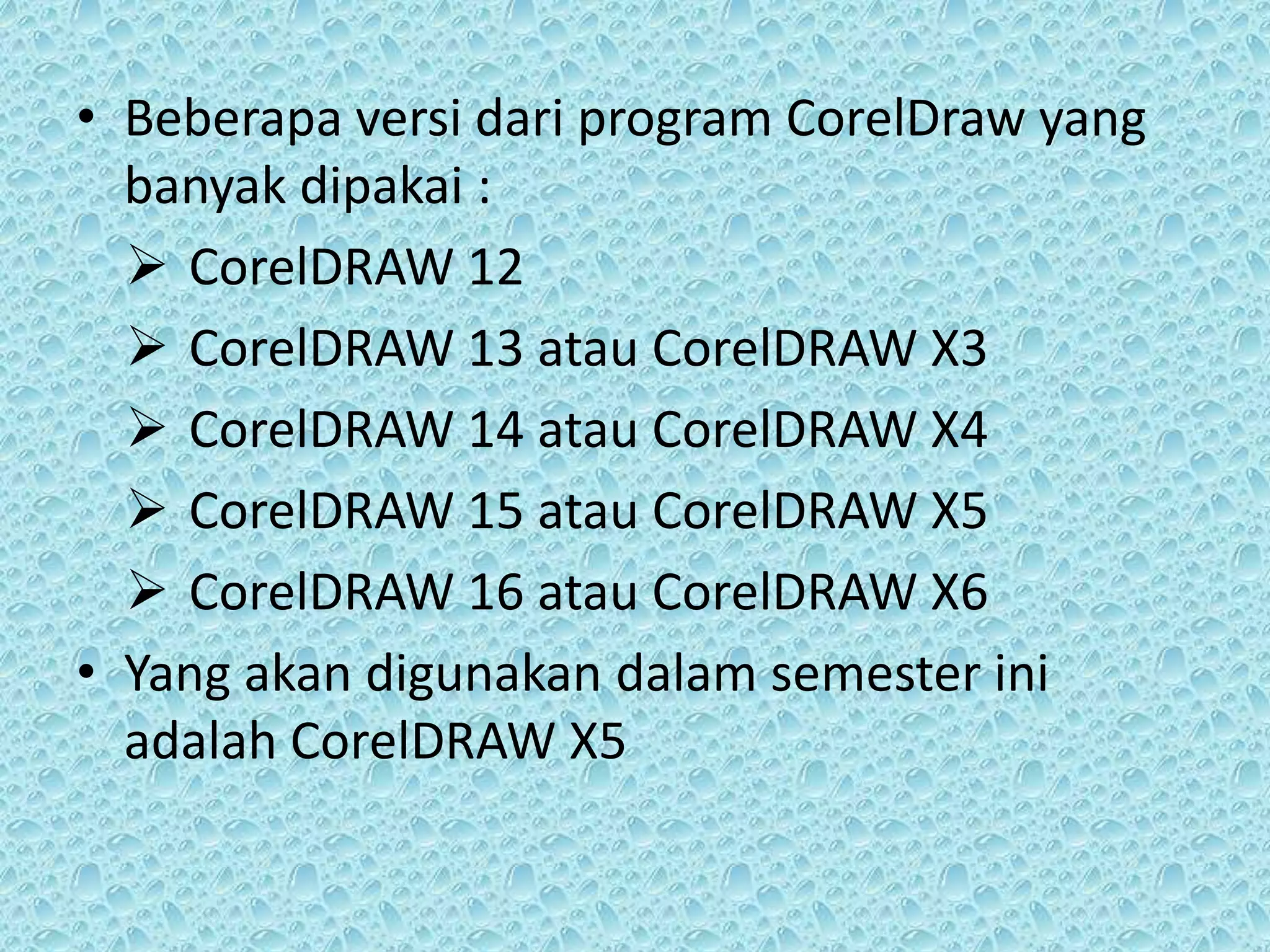 Presentasi tik kelas 5 corel draw dasar | PPTX