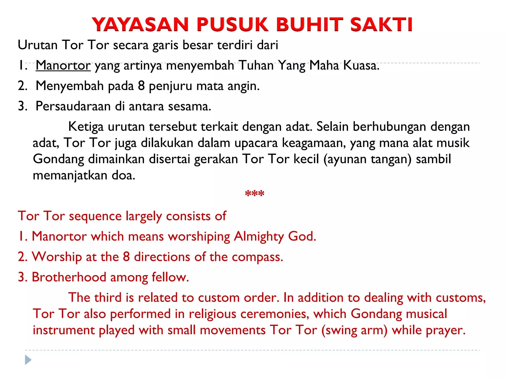 Presentasi tortor batak sorimangaraja | PPT